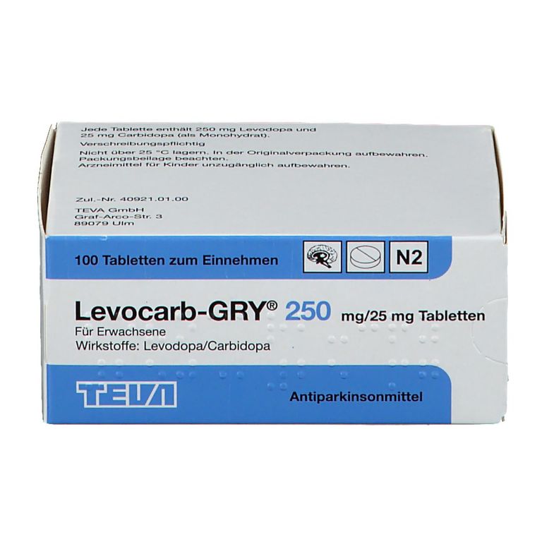 Levocarb-GRY® 250 mg/25 mg 100 St mit dem E-Rezept kaufen - Shop Apotheke