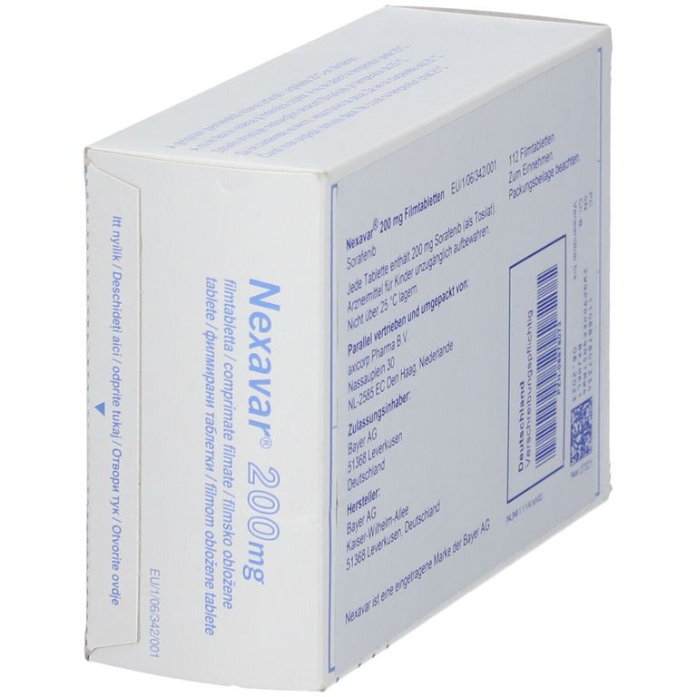 Nexavar 200 mg 112 St mit dem E-Rezept kaufen - Shop Apotheke