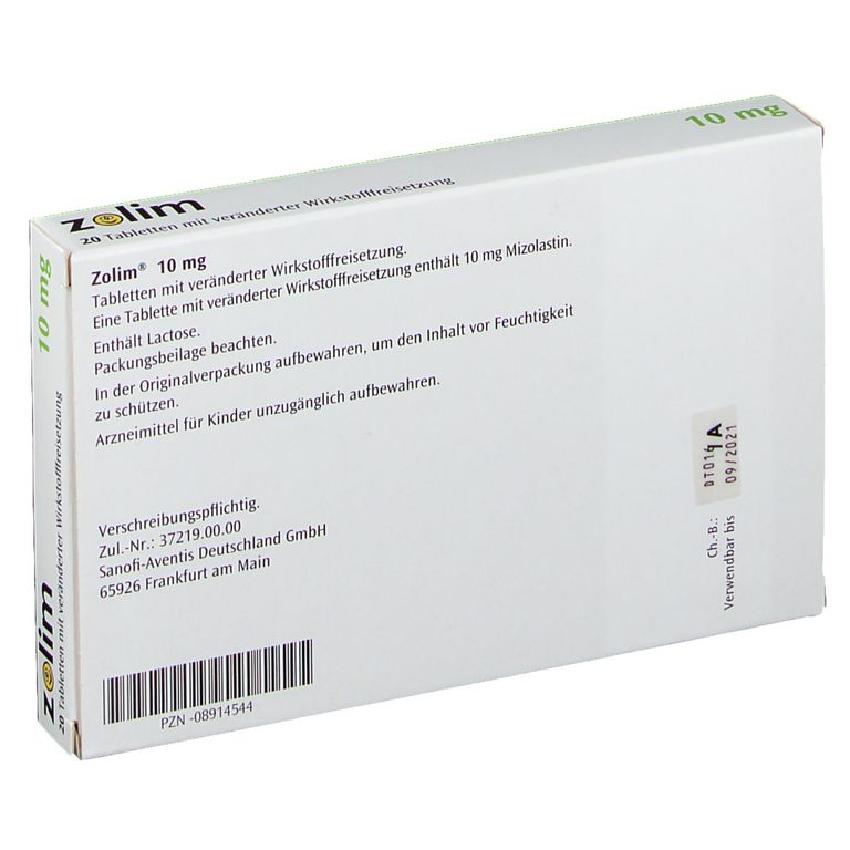 zolim® 10 mg 20 St mit dem E-Rezept kaufen - Shop Apotheke