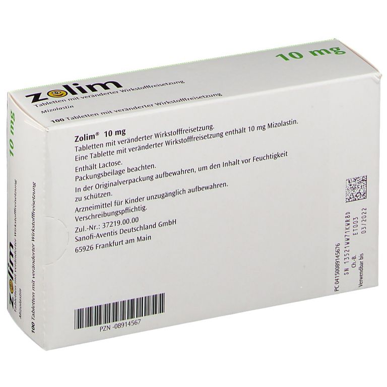 zolim® 10 mg 100 St mit dem E-Rezept kaufen - Shop Apotheke