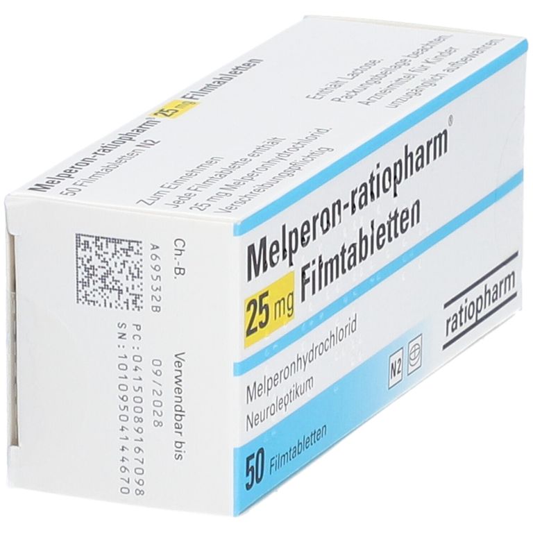 Melperon-ratiopharm® 25 mg 50 St mit dem E-Rezept kaufen - Shop Apotheke