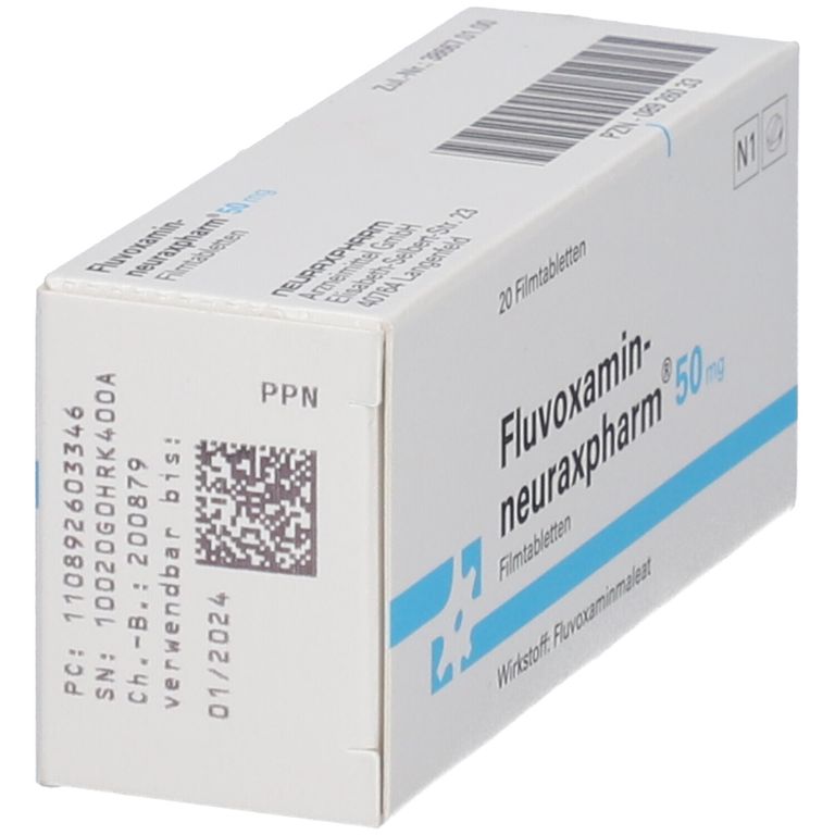 Fluvoxamin-neuraxpharm® 50 mg 20 St mit dem E-Rezept kaufen - Shop Apotheke