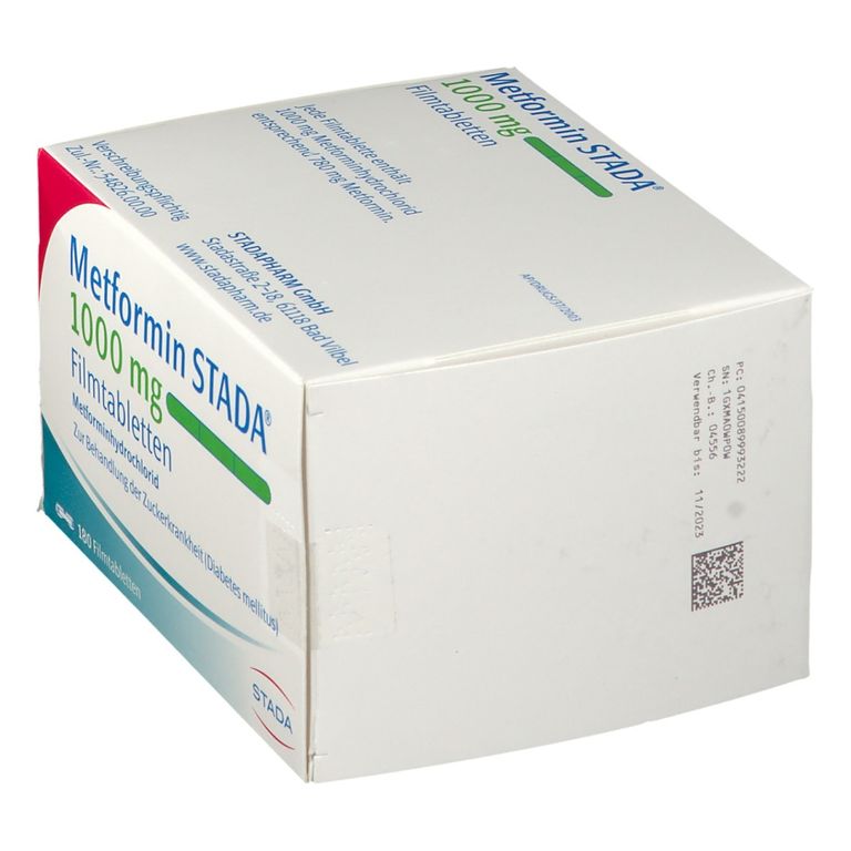 Metformin STADA® 1000 mg 180 St mit dem E-Rezept kaufen - SHOP APOTHEKE