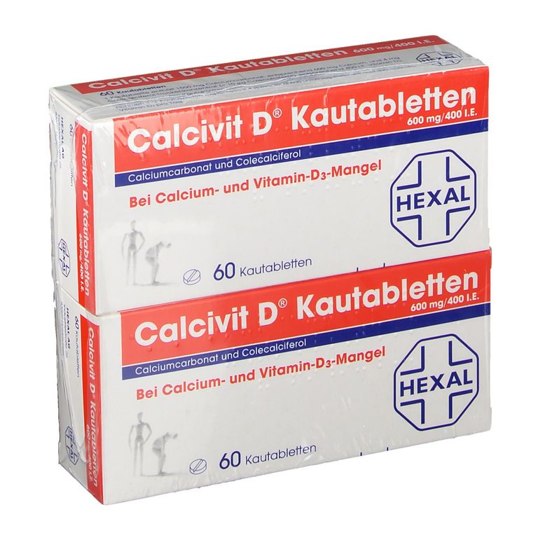 Calcivit D® Kautabletten, 600 mg/400 I.E. 120 St - Shop Apotheke