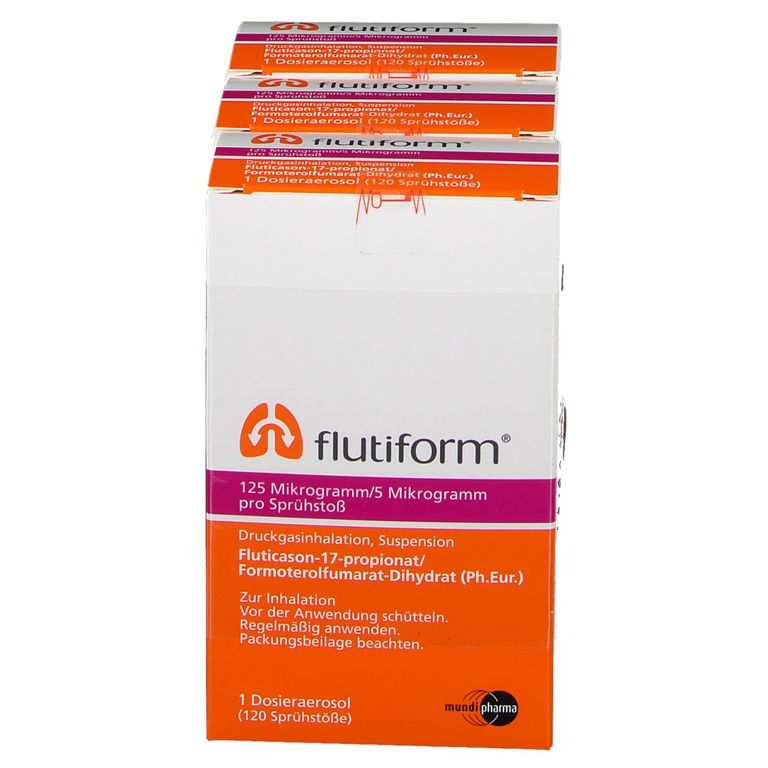 flutiform® 125 µg/5 µg pro Sprühstoß 3 St mit dem E-Rezept kaufen ...