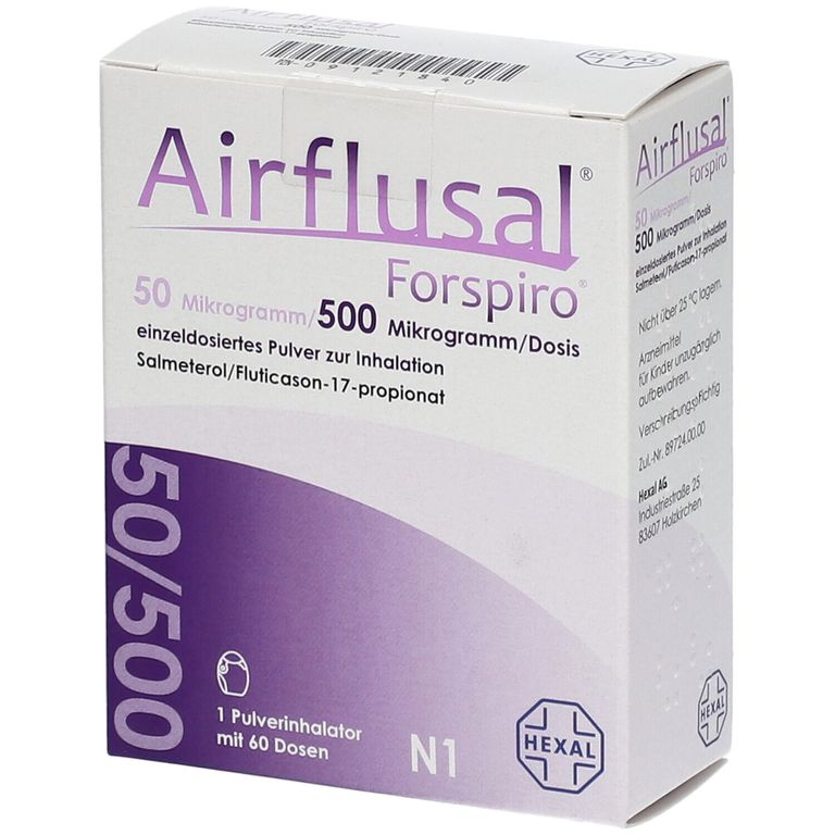 Airflusal® Forspiro® 50 µg/500 µg/Dosis 1 St mit dem E-Rezept kaufen ...