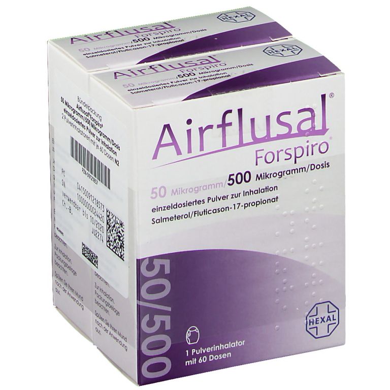 Airflusal® Forspiro® 50 µg/500 µg/Dosis 2 St mit dem E-Rezept kaufen ...