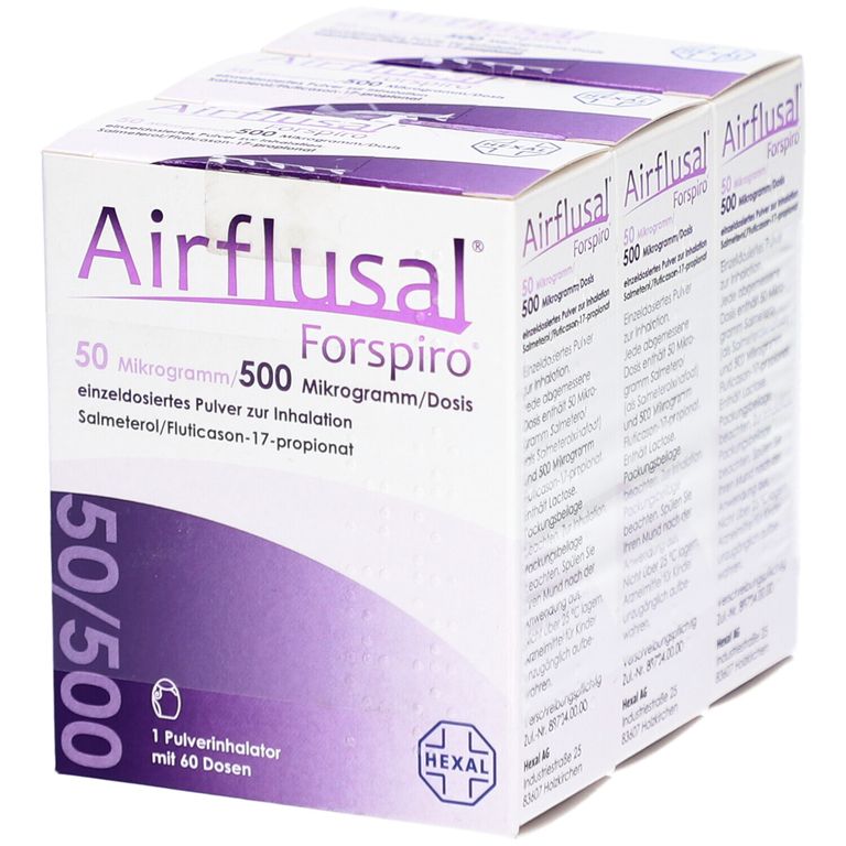 Airflusal® Forspiro® 50 µg/500 µg/Dosis 3 St mit dem E-Rezept kaufen ...