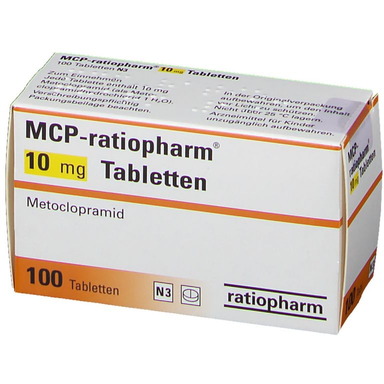MCP-ratiopharm® 10 mg 100 St mit dem E-Rezept kaufen - Shop Apotheke