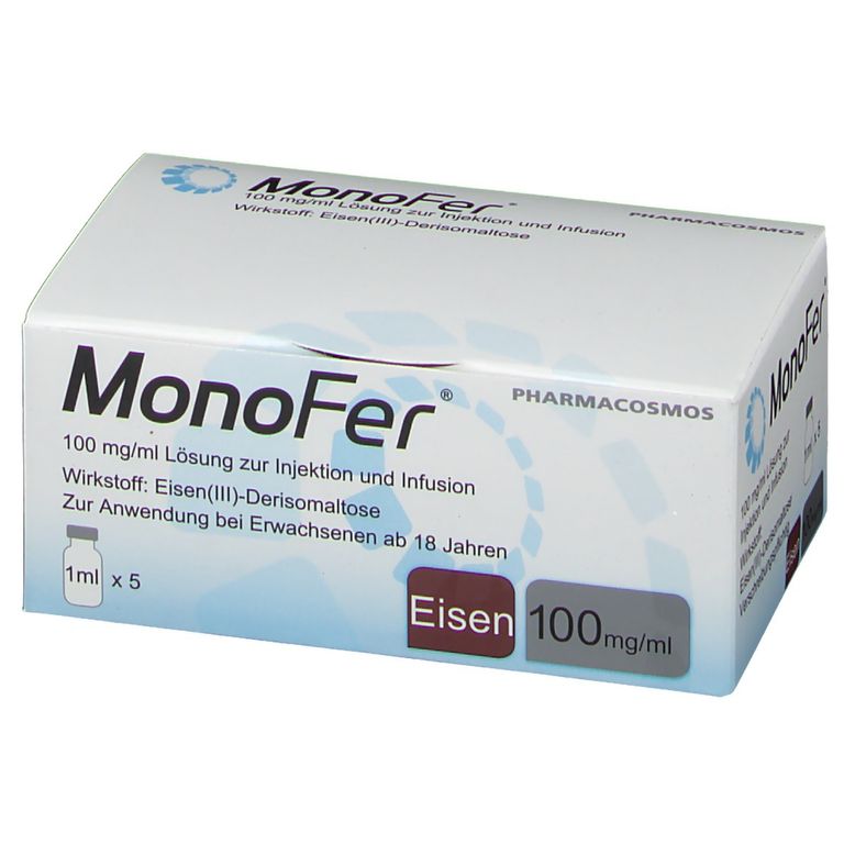 MonoFer® 100 mg/ml 5x1 ml mit dem E-Rezept kaufen - Shop Apotheke
