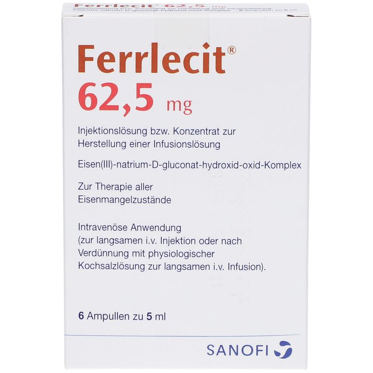 Ferrlecit 62,5 mg 6x5 ml mit dem E-Rezept kaufen - Shop Apotheke
