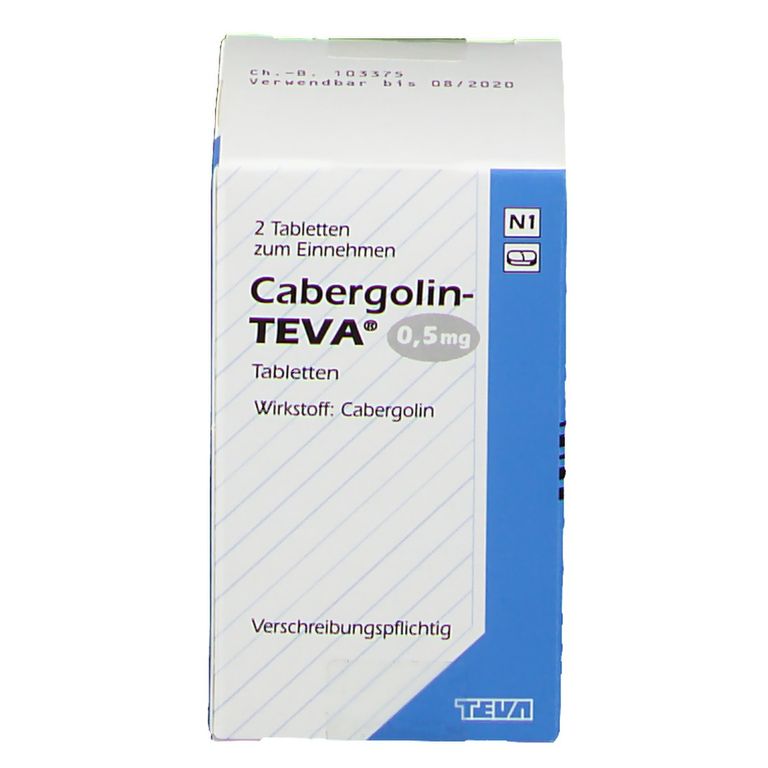 Cabergolin-TEVA® 0,5 mg 2 St mit dem E-Rezept kaufen - Shop Apotheke