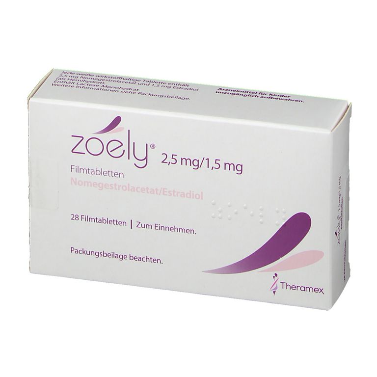 zoely® 2,5 mg/1,5 mg 1x28 St mit dem E-Rezept kaufen - Shop Apotheke