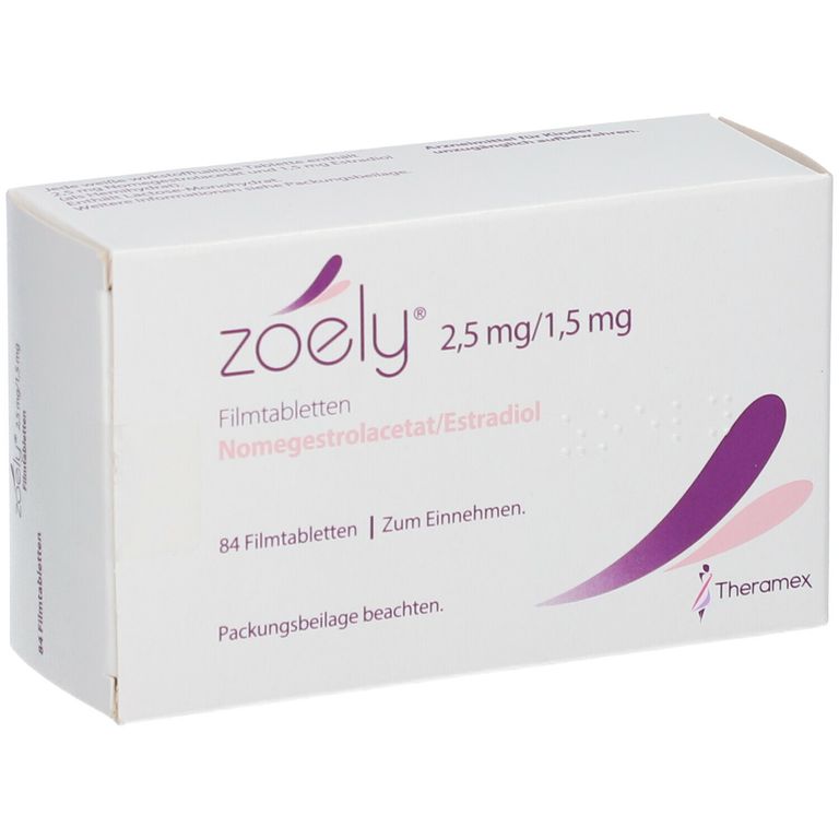 zoely® 2,5 mg/1,5 mg 3x28 St mit dem E-Rezept kaufen - Shop Apotheke