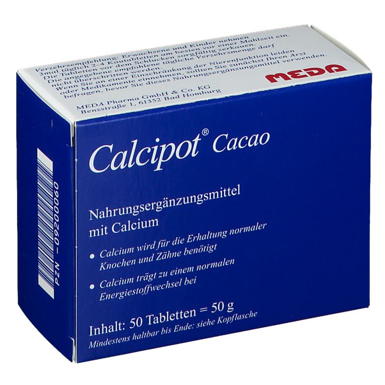 Calcipot® Cacao Kautabletten 50 St - Shop Apotheke