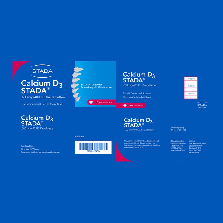 Calcium D3 STADA® 600 mg/400 I.E. 120 St - Shop Apotheke