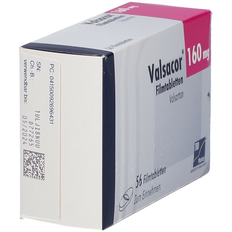 Valsacor® 160 mg 56 St mit dem E-Rezept kaufen - Shop Apotheke