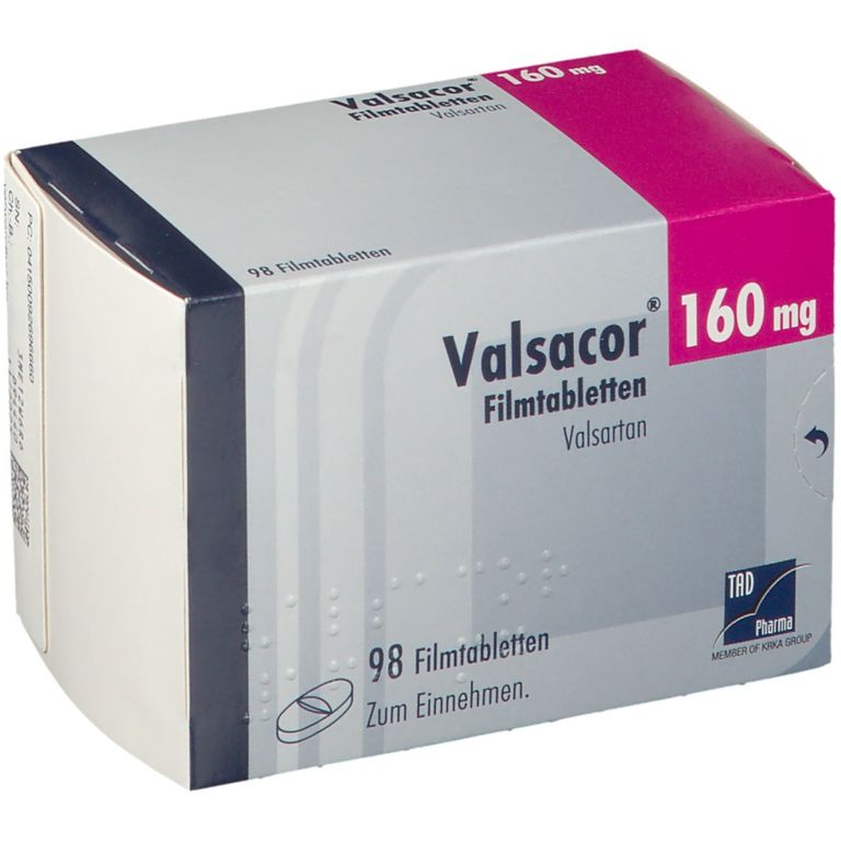 Valsacor® 160 mg 98 St mit dem E-Rezept kaufen - Shop Apotheke