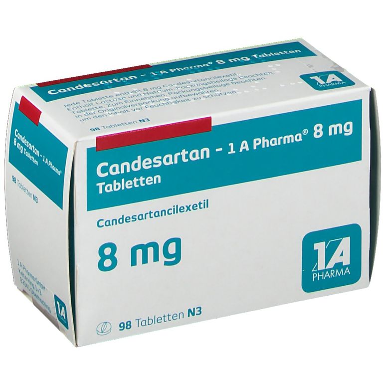 Candesartan 1A Pharma® 8Mg 98 St mit dem E-Rezept kaufen - Shop Apotheke