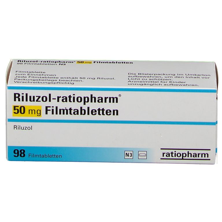 Riluzol-ratiopharm® 50 mg 98 St mit dem E-Rezept kaufen - Shop Apotheke
