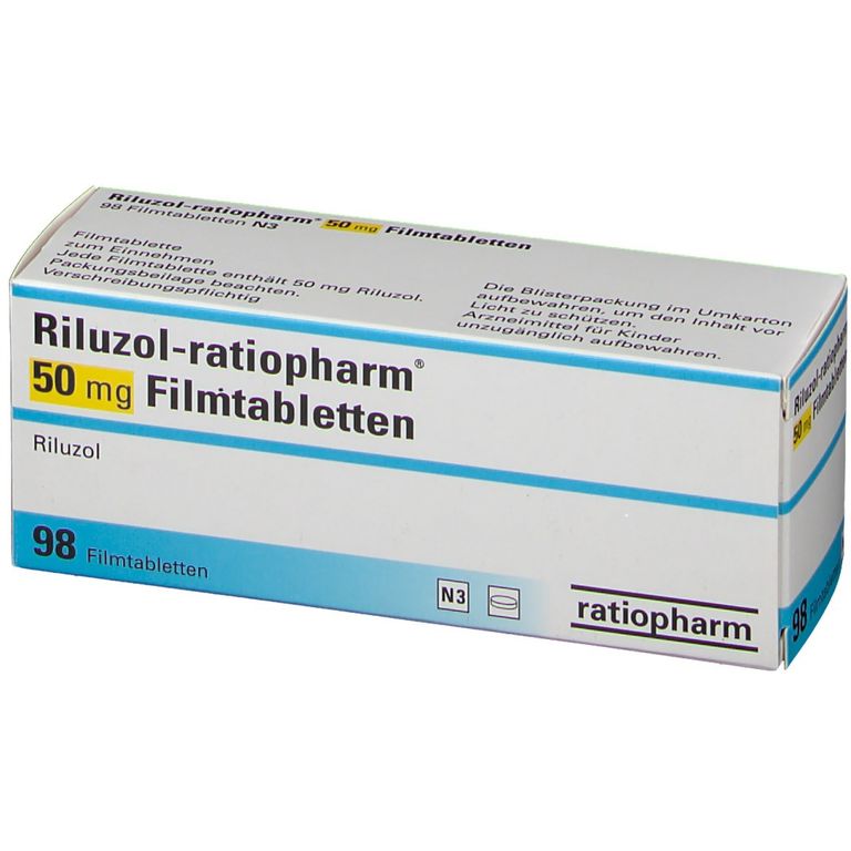 Riluzol-ratiopharm® 50 mg 98 St mit dem E-Rezept kaufen - Shop Apotheke