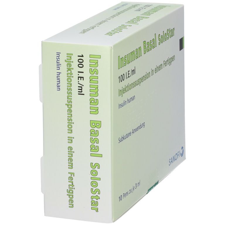 Insuman Basal 100 I.E./ml SoloStar 10x3 ml mit dem E-Rezept kaufen ...