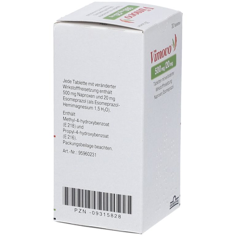 Vimovo™ 500 mg/20 mg 30 St mit dem E-Rezept kaufen - Shop Apotheke