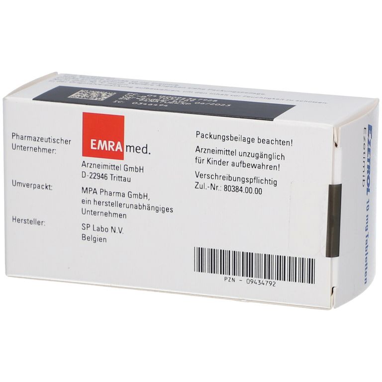 Ezetrol 10 mg 100 St mit dem E-Rezept kaufen - Shop Apotheke