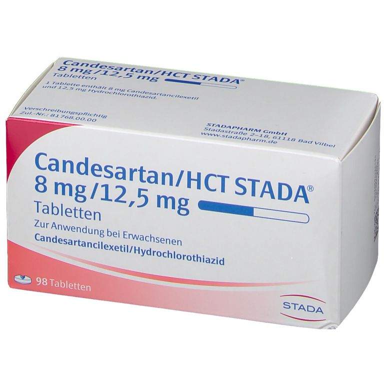 Candesartan/HCT STADA® 8 mg/12,5 mg 98 St mit dem E-Rezept kaufen ...