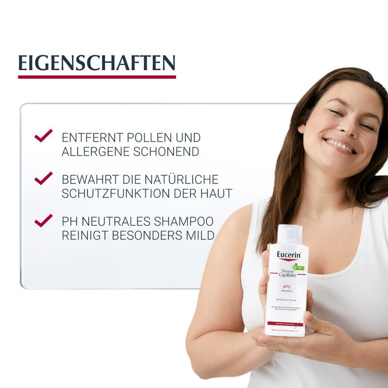Eucerin DermoCapillaire pH5 Shampoo – mildes und pflegendes Haarshampoo ...