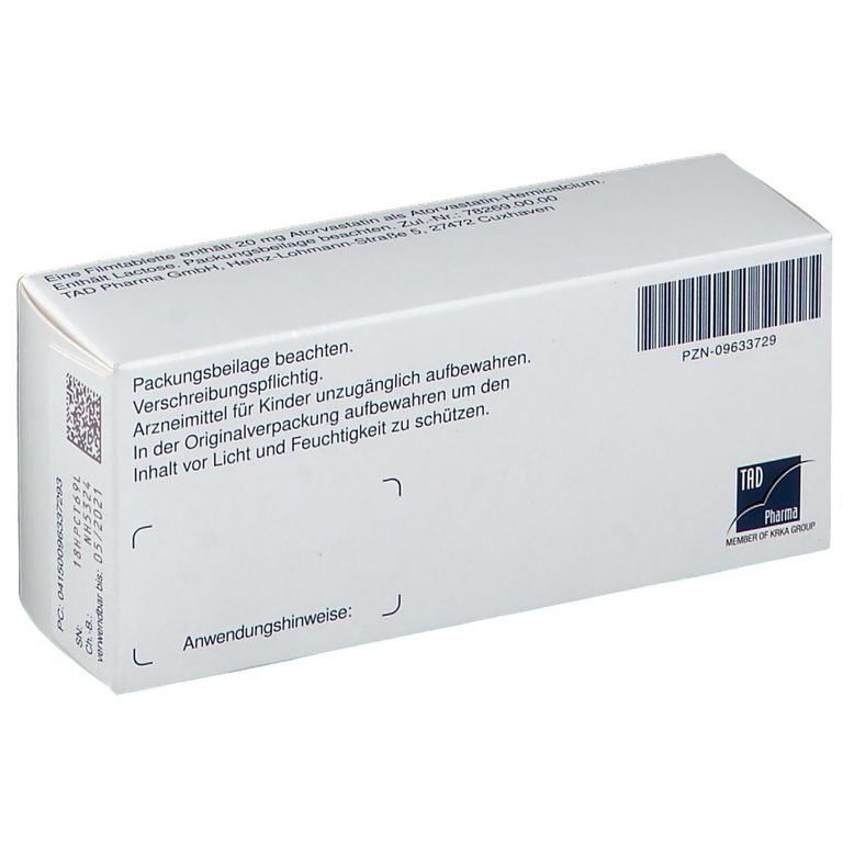 Atoris® 20 mg 50 St mit dem E-Rezept kaufen - Shop Apotheke