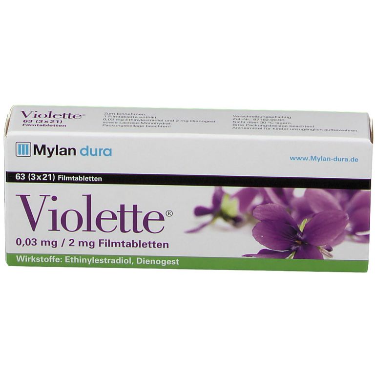 Violette® 0,03 mg/2 mg 63 St mit dem E-Rezept kaufen - Shop Apotheke