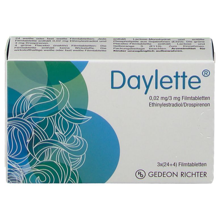 Daylette 0,02 mg/3 mg 3x28 St mit dem E-Rezept kaufen - Shop Apotheke