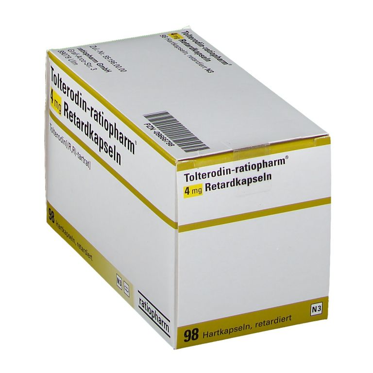 Tolterodin-ratiopharm® 4 mg Retardkapseln 98 St mit dem E-Rezept kaufen ...