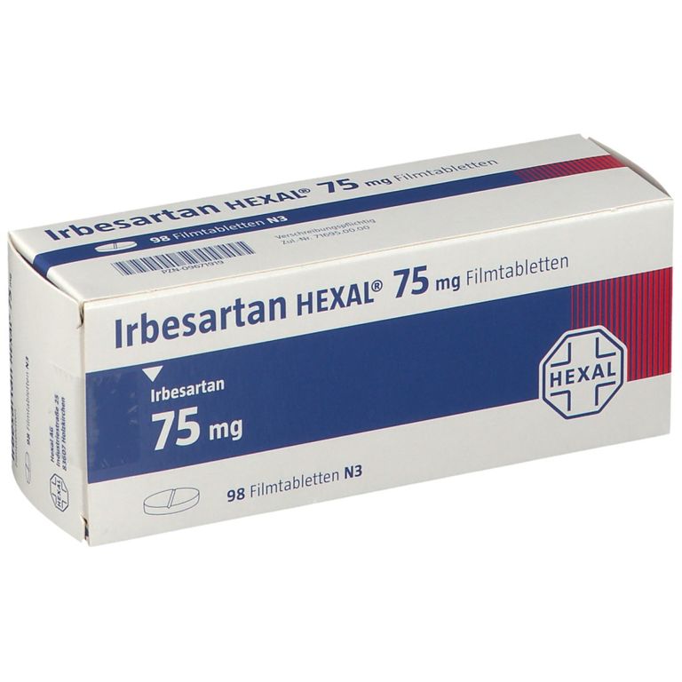Irbesartan HEXAL® 75 mg 98 St mit dem E-Rezept kaufen - Shop Apotheke