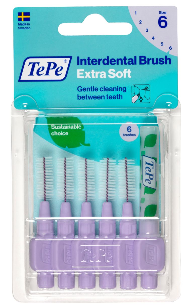 TePe® Interdentalbürste Extra Soft 1,1 - 2,0 mm lila 6 St - Shop Apotheke