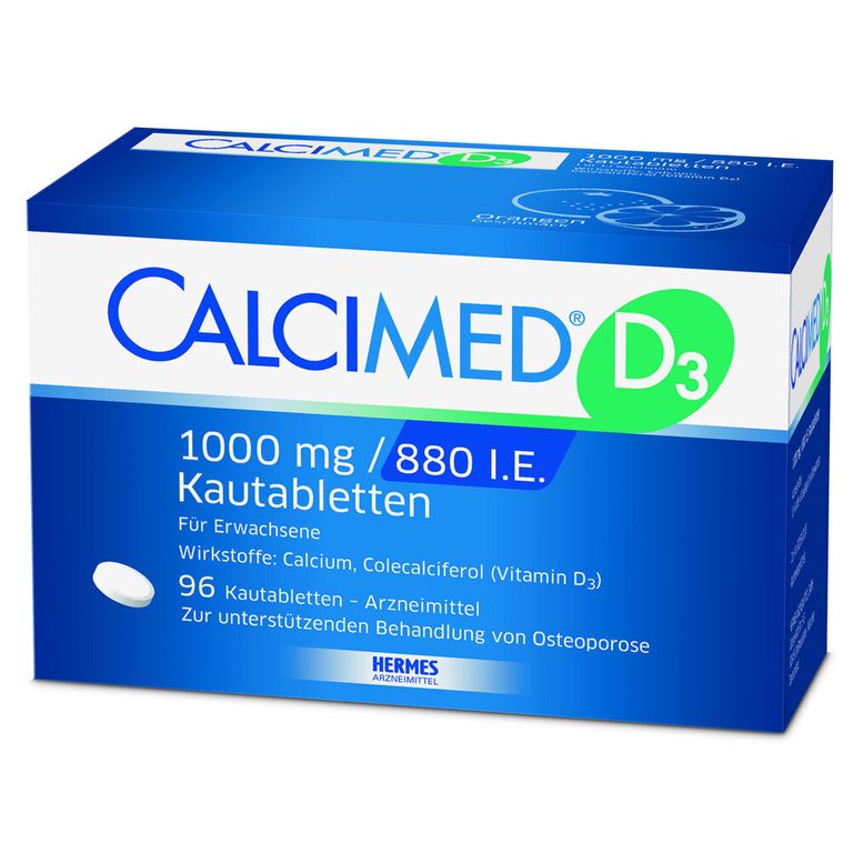 CALCIMED® D3 1000mg / 880 I.E. Kautabletten 96 St - Shop Apotheke
