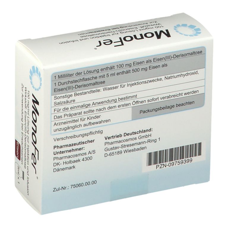 MonoFer® 100 mg/ml 1x5 ml mit dem E-Rezept kaufen - Shop Apotheke