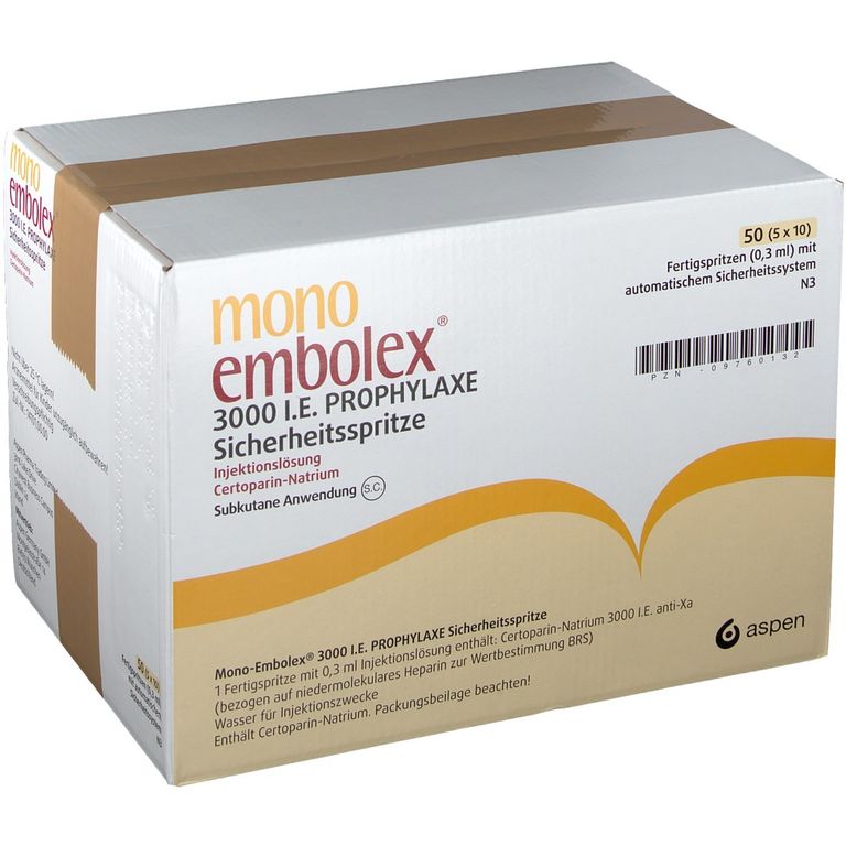mono embolex® 3000 I.E. PROPHYLAXE 50 St mit dem E-Rezept kaufen - Shop ...