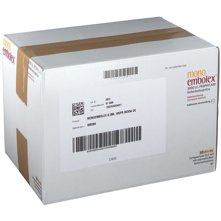 mono embolex® 3000 I.E. PROPHYLAXE 50 St mit dem E-Rezept kaufen - Shop ...