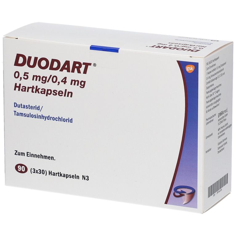 Duodart 0,5 mg/0,4 mg 90 St mit dem E-Rezept kaufen - Shop Apotheke