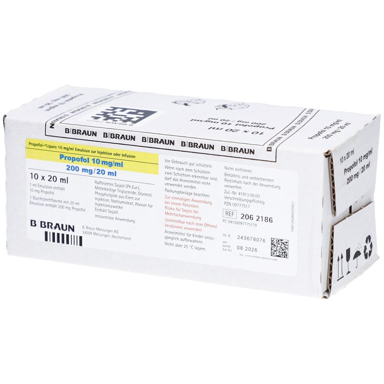 Propofol-®Lipuro 10 mg/ml 10x20 ml mit dem E-Rezept kaufen - Shop Apotheke
