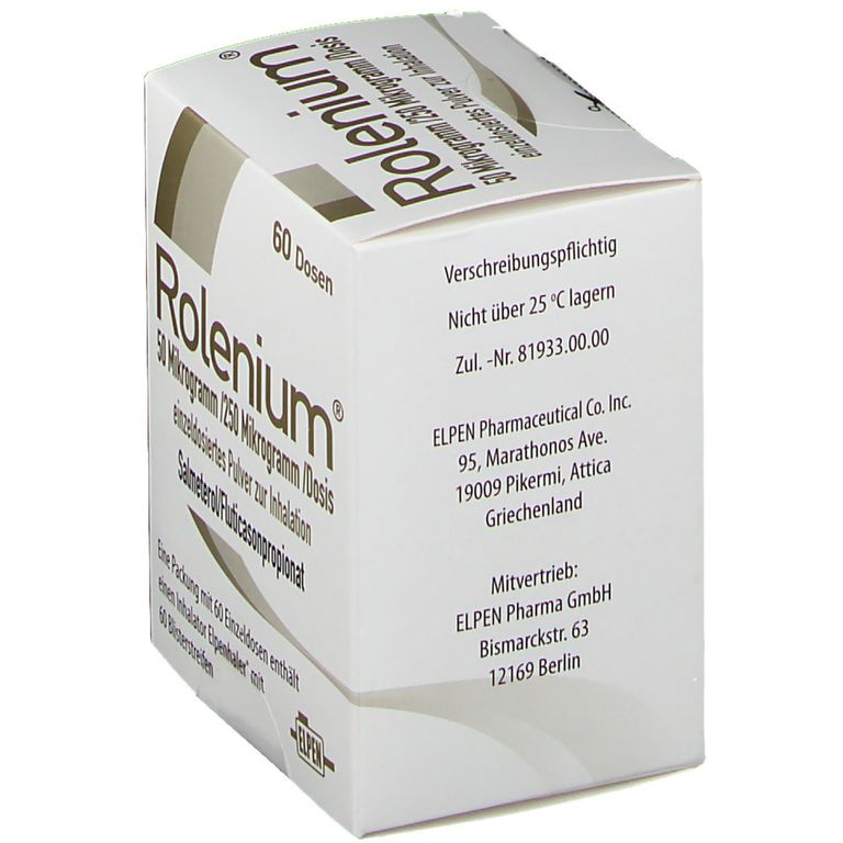 Rolenium® 50 µg/250 µg/Dosis 60 St mit dem E-Rezept kaufen - Shop Apotheke