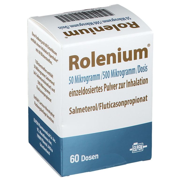 Rolenium® 50 µg/500 µg/Dosis 60 St mit dem E-Rezept kaufen - Shop Apotheke