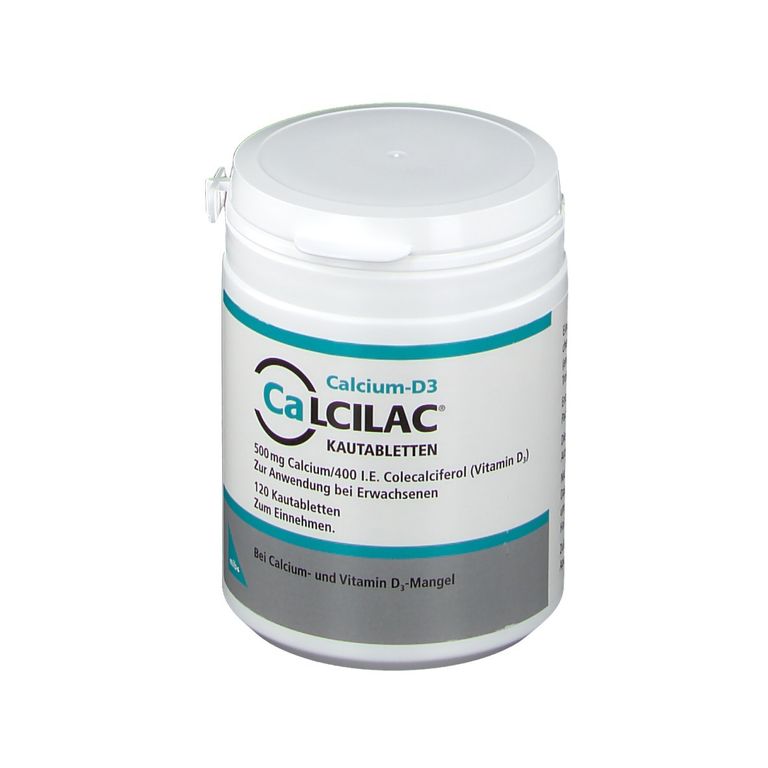 Calcilac® Kautabletten 500 mg/400 I.E. 120 St - Shop Apotheke