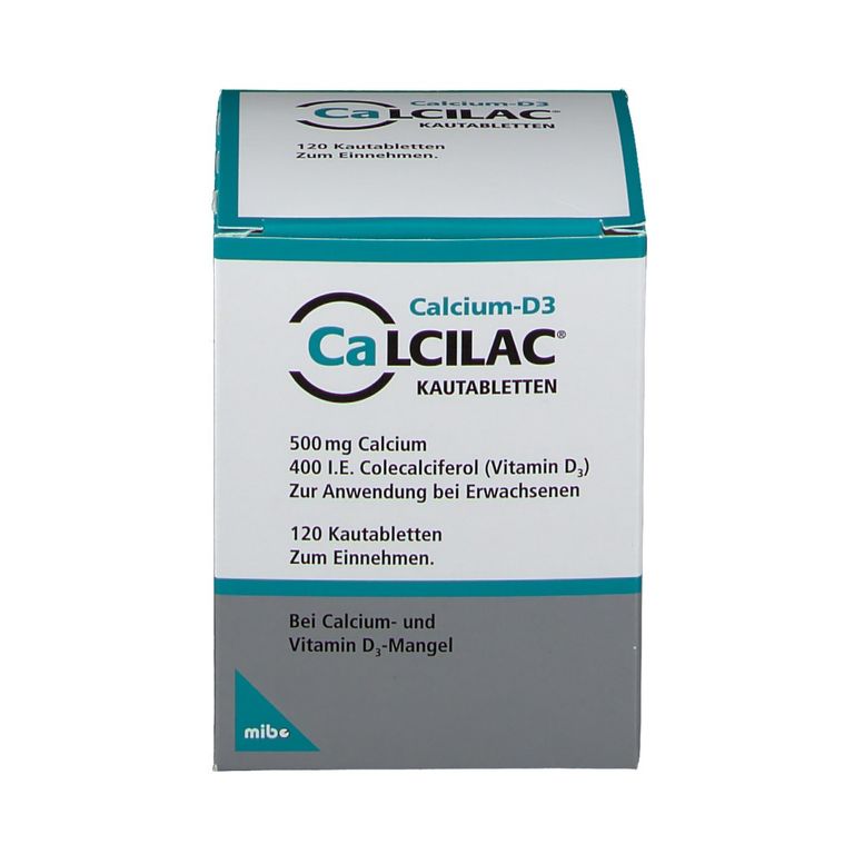 Calcilac® Kautabletten 500 mg/400 I.E. 120 St - Shop Apotheke