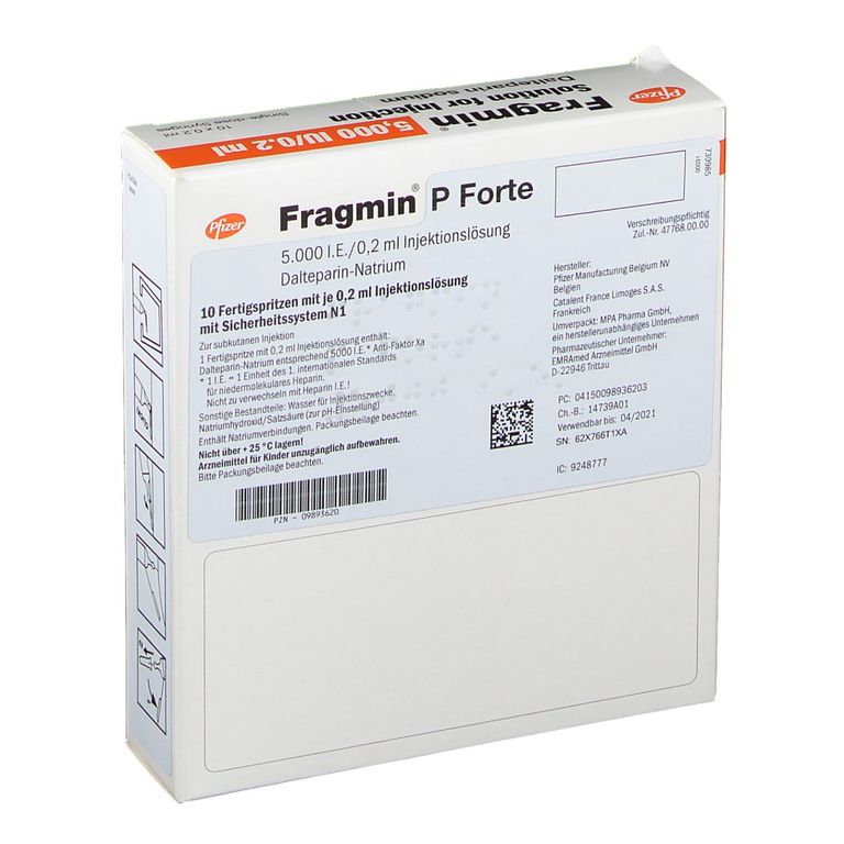 Fragmin® 5000 I.E./0,2 ml 10 St mit dem E-Rezept kaufen - Shop Apotheke