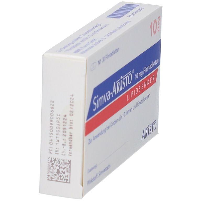 Simva-Aristo® 10 mg 30 St mit dem E-Rezept kaufen - Shop Apotheke