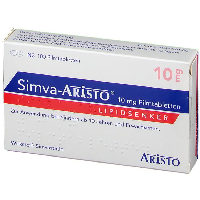 Simva-Aristo® 10 mg 100 St mit dem E-Rezept kaufen - Shop Apotheke