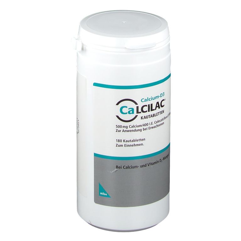 Calcilac® Kautabletten 500 mg/400 I.E. 180 St - Shop Apotheke